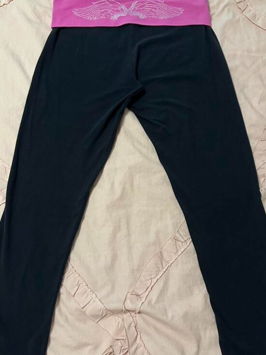 Joe Boxer | Pants & Jumpsuits | Y2k Joe Boxer Black And Pink Fold Over ...
